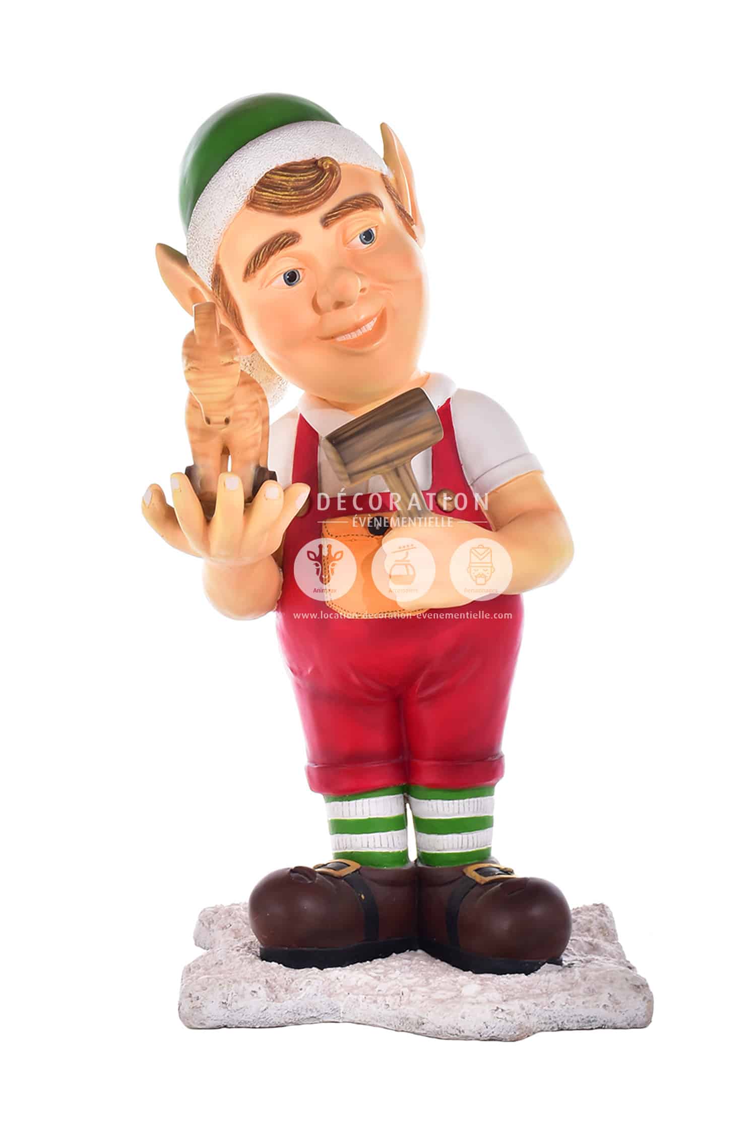 Lutin avec Jouet à louer pour la décoration de votre évènement